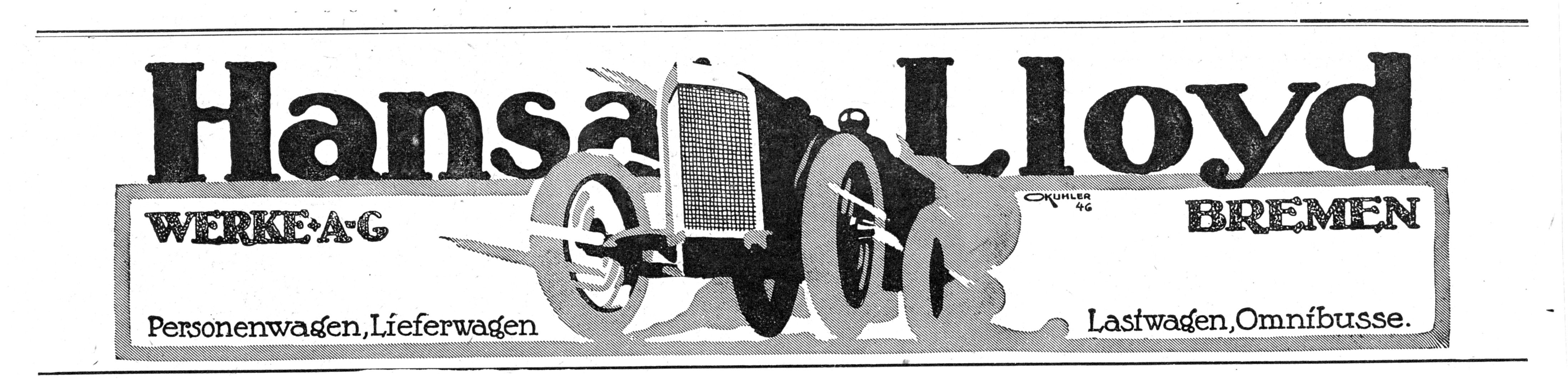 Hansa-Lloyd_Reklame_1916 | Vorkriegsautos auf alten Fotos