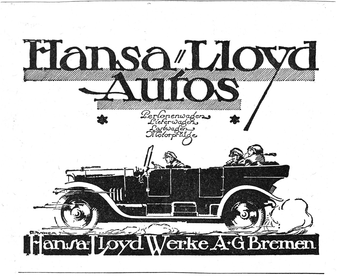 Hansa-Lloyd_Reklame_1916_4 | Vorkriegsautos auf alten Fotos