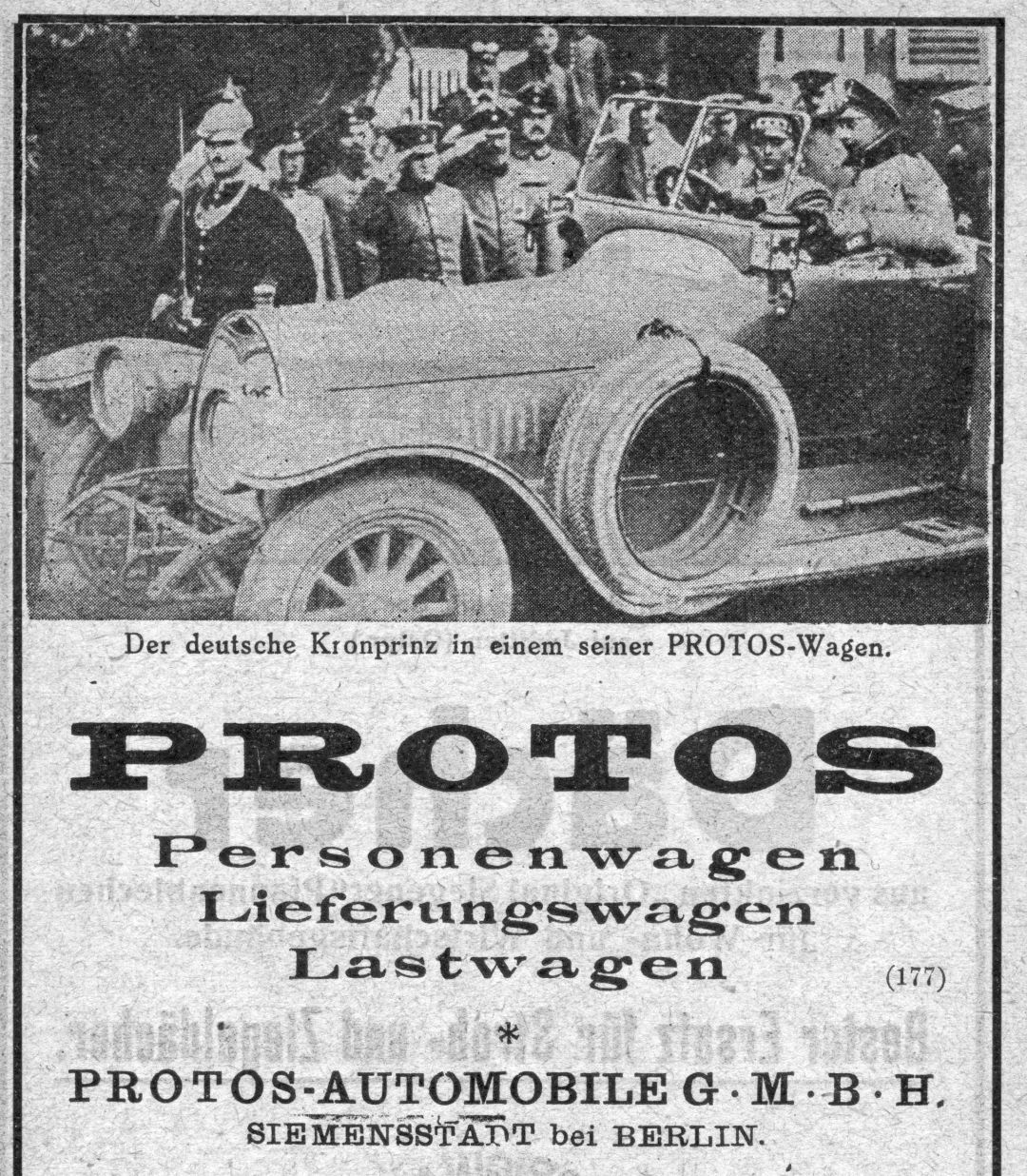 Üben für den Ernstfall: Protos Typ C1 10/45 PS | Vorkriegsautos auf ...